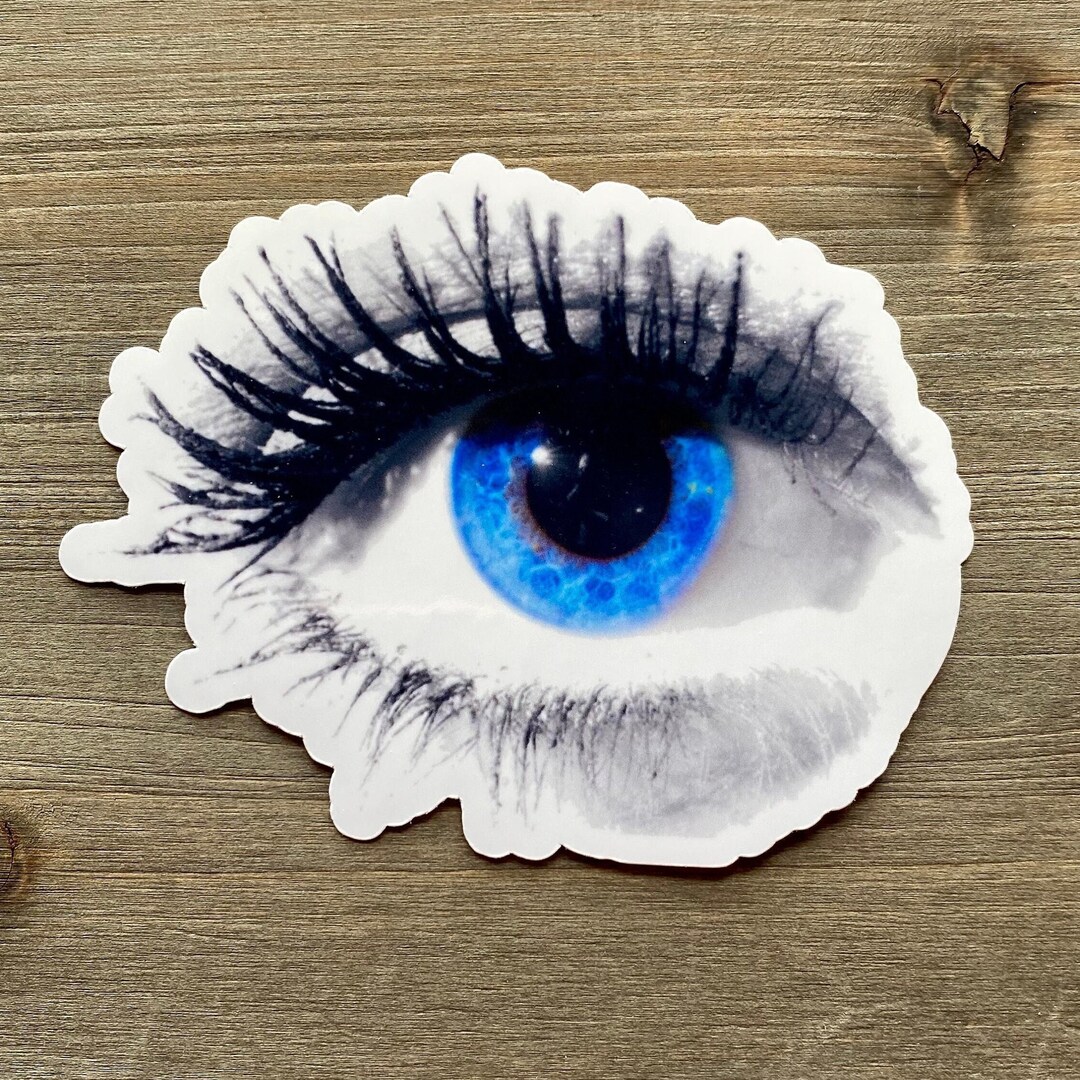 STC-236 I'm Watching You Sticker, Watercolor Eye Sticker, Blue Eye ...