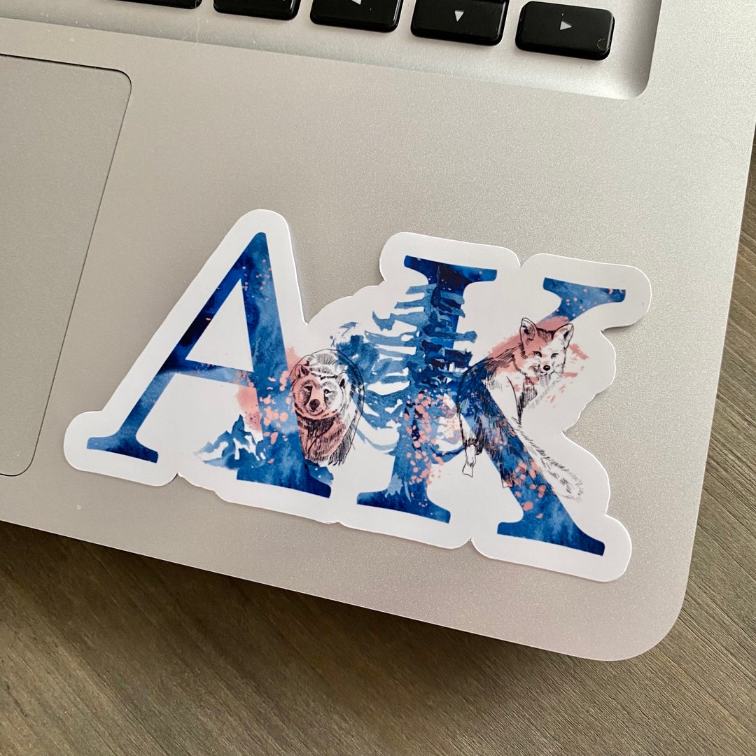 STC•192 AK Alaska Sticker, Alaska Abbreviation Sticker, Wild Alaska ...