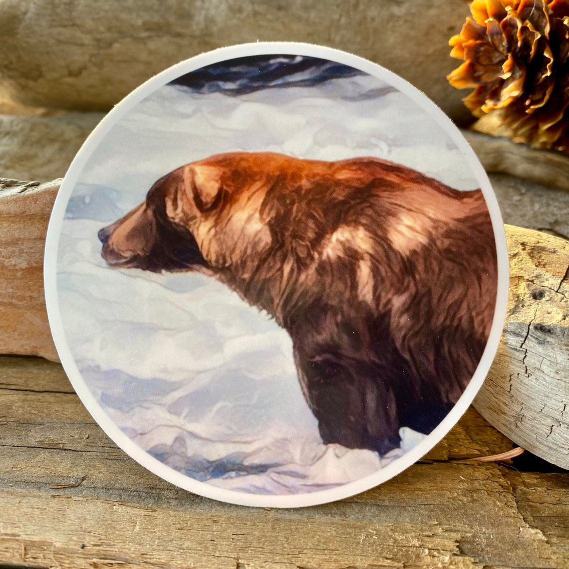 STC•071 Bear "480 Otis" Sticker, Brooks Falls Bear Sticker, Katmai ...