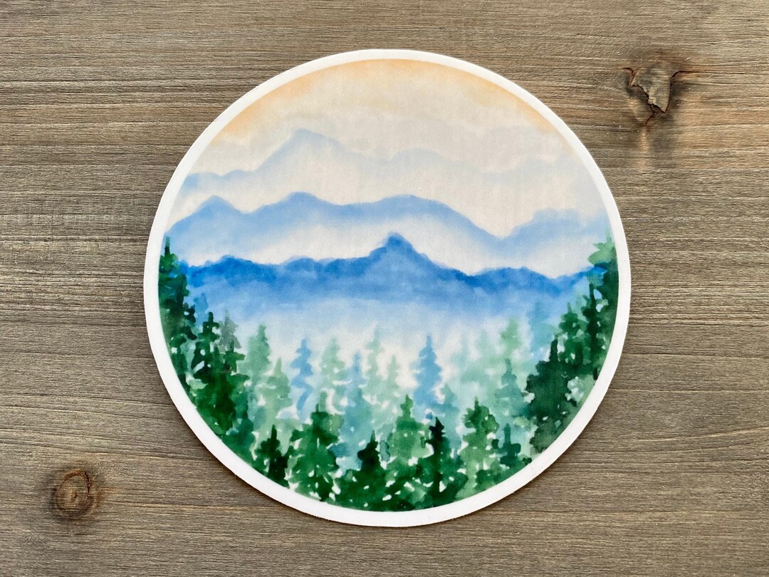 STC-223 Mountain Exploring Sticker, Hike America Sticker, National Park ...