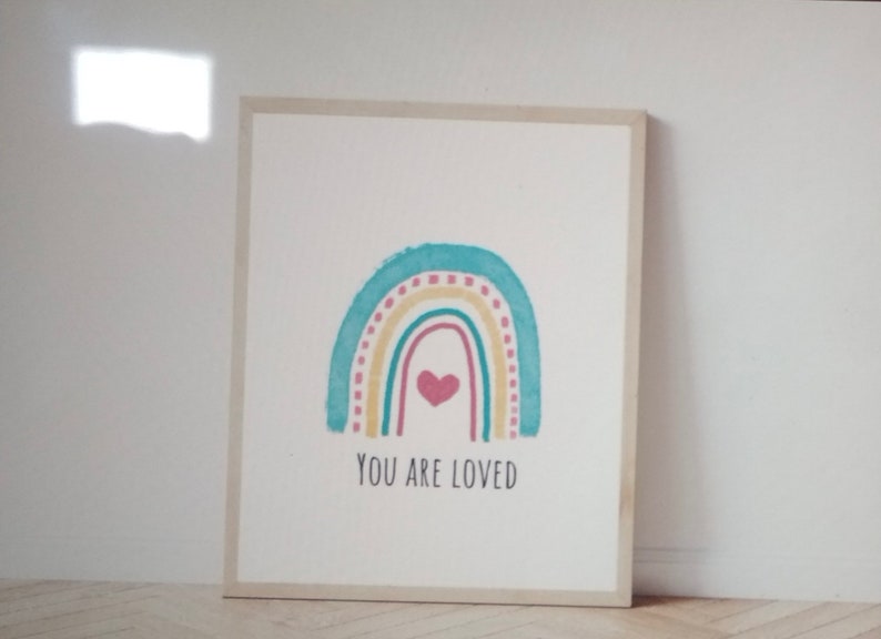 You Are Loved Rainbow Wall Art, Children Nursery Decor, PRINTABLE Wall ...