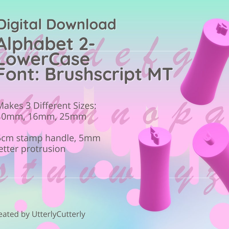 Cursive Alphabet Stamps - Etsy