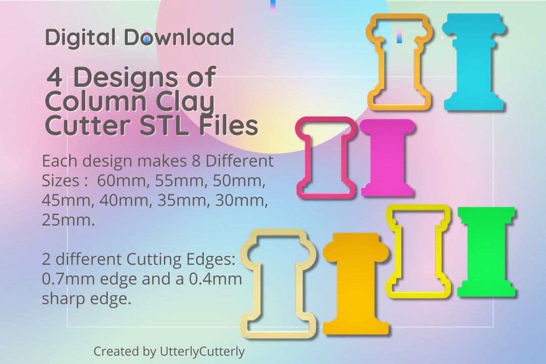 4 Designs of Column Clay Cutter Ancient Greek Roman STL - Etsy