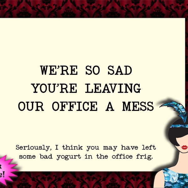 We Are Sad You Leave Card - Etsy