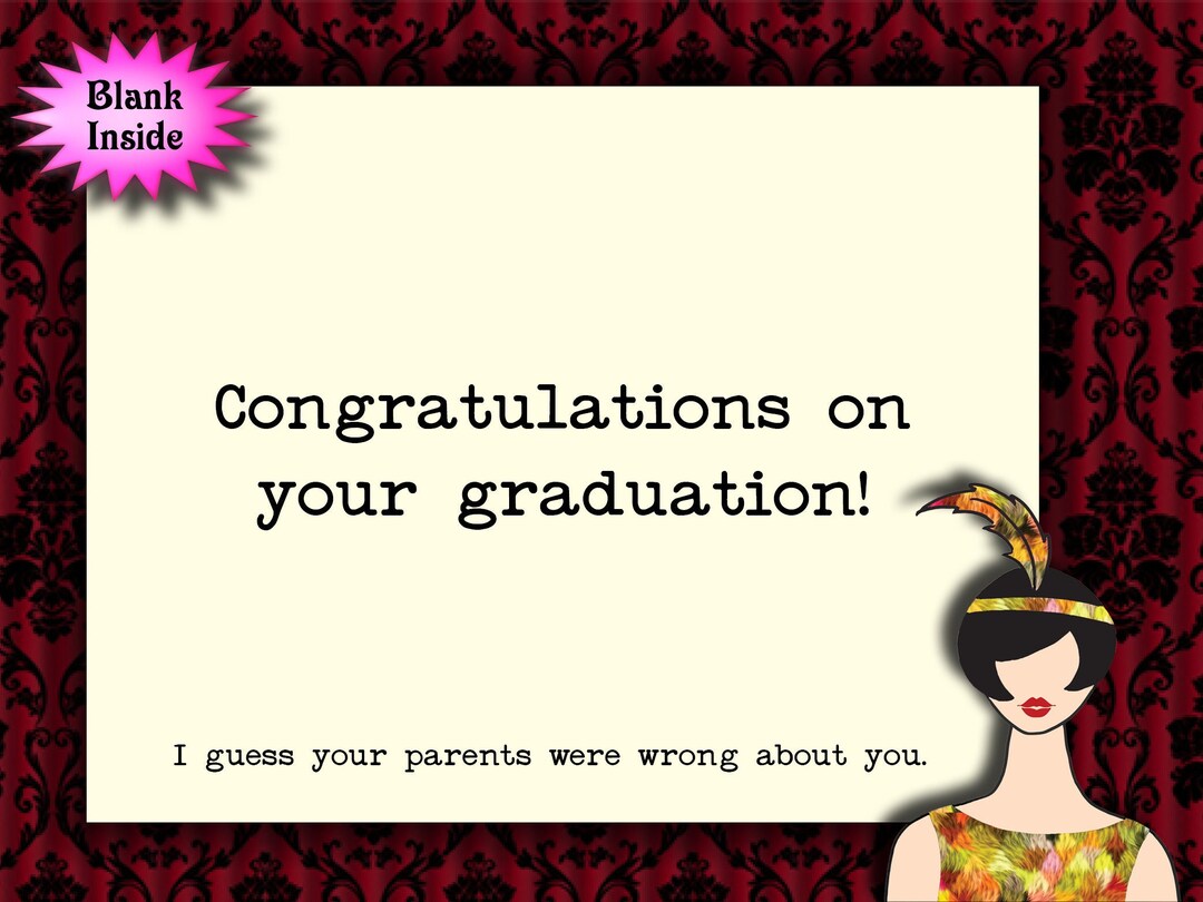 Congrats on Your Graduation // Funny Graduation Card, Graduation Gift ...