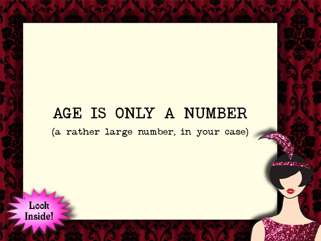 A Rather Large Number // Rude Birthday Card, Snarky Cards, Sarcastic ...