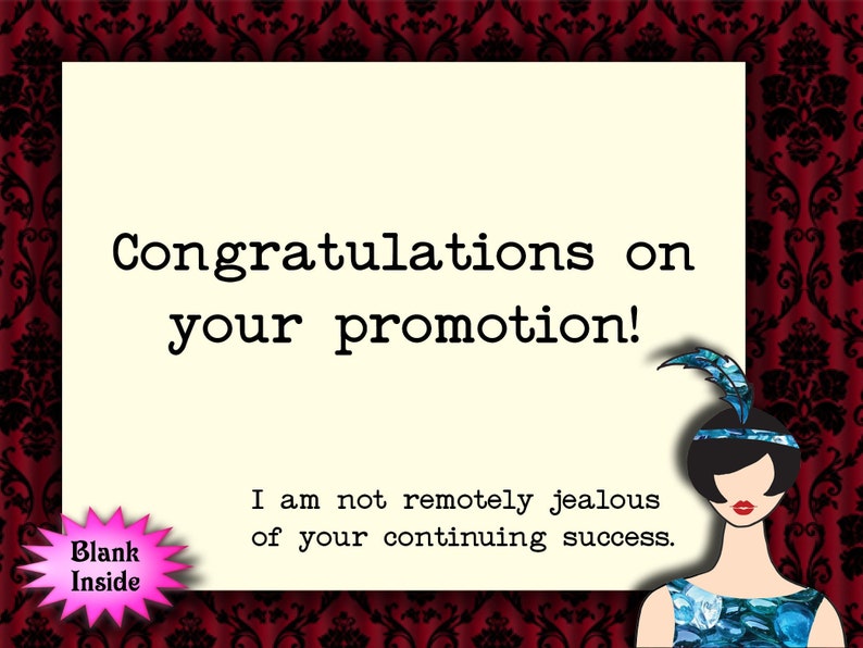 Congratulations on Your Promotion // Funny Farewell Card, New Job Card ...