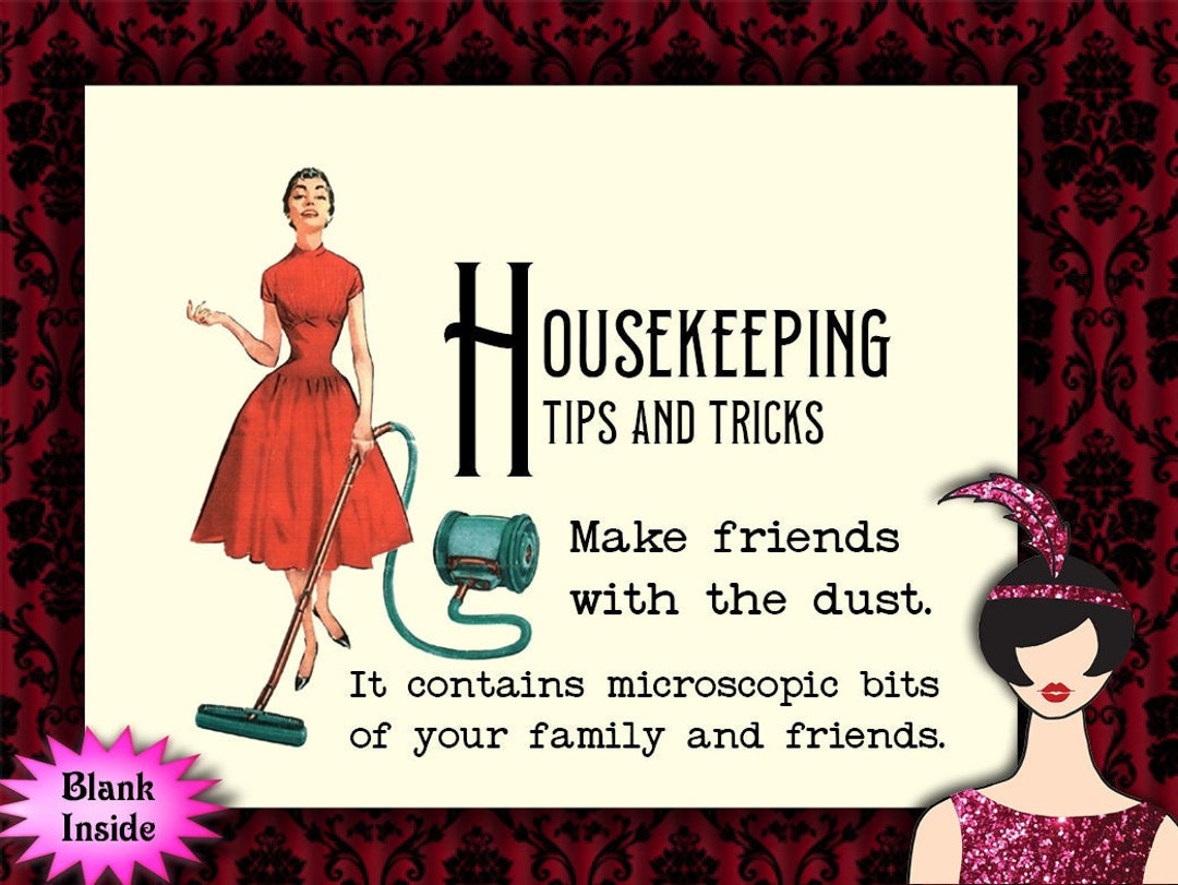 Snarky Housekeeping Card / Funny Birthday Card / Snarky Birthday Card ...