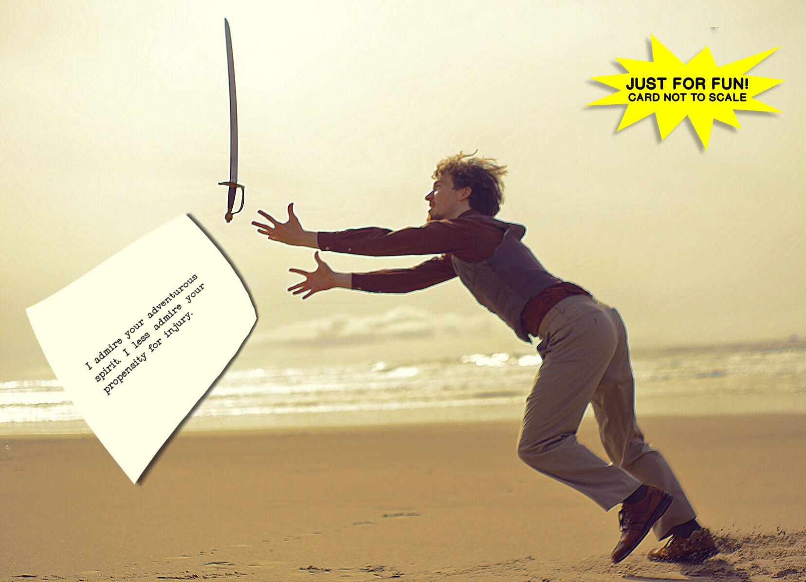 I Admire Your Adventurous Spirit // Get Well Soon Card // Funny Get ...