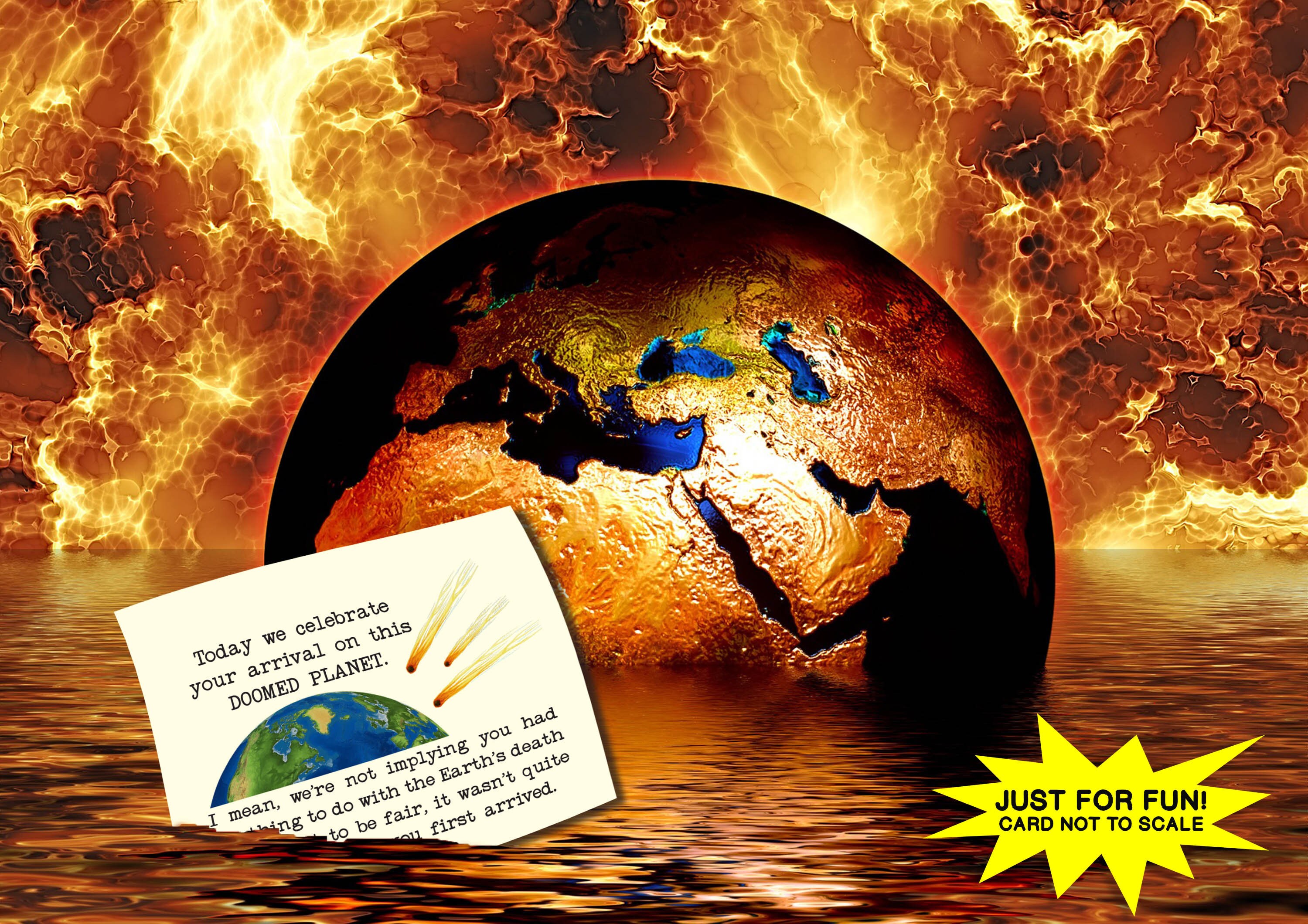 Your Arrival on This Doomed Planet // Snarky Birthday Card, Dark Humor ...