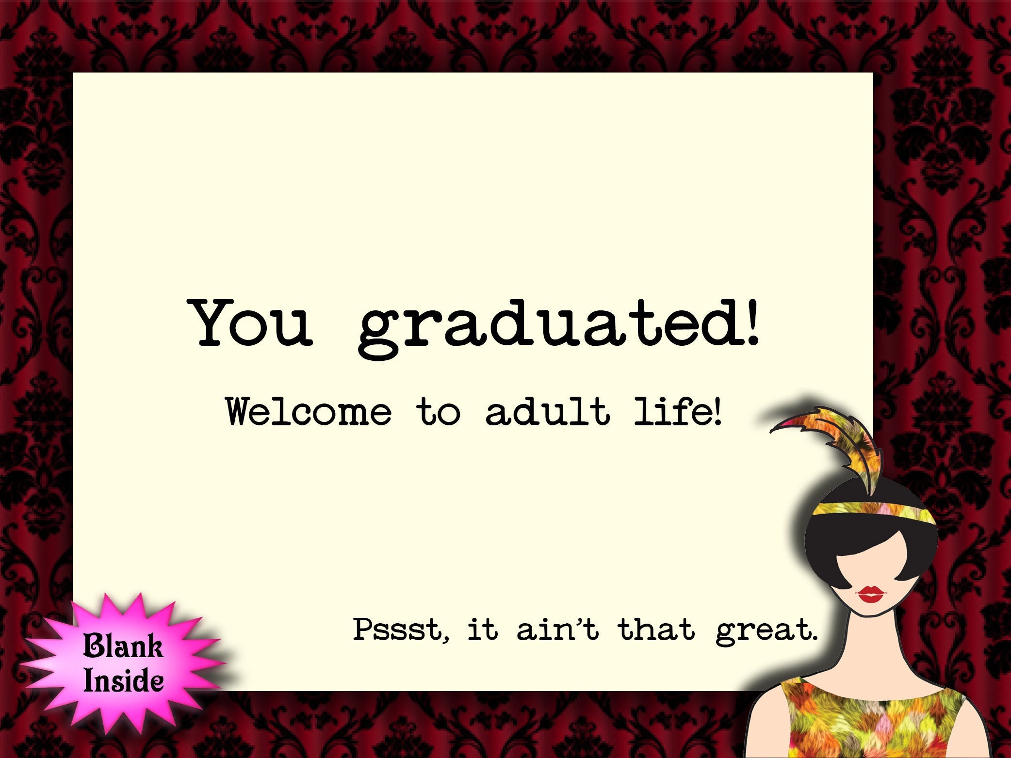 You Graduated // Funny Graduation Card, Graduation Gift for High School ...