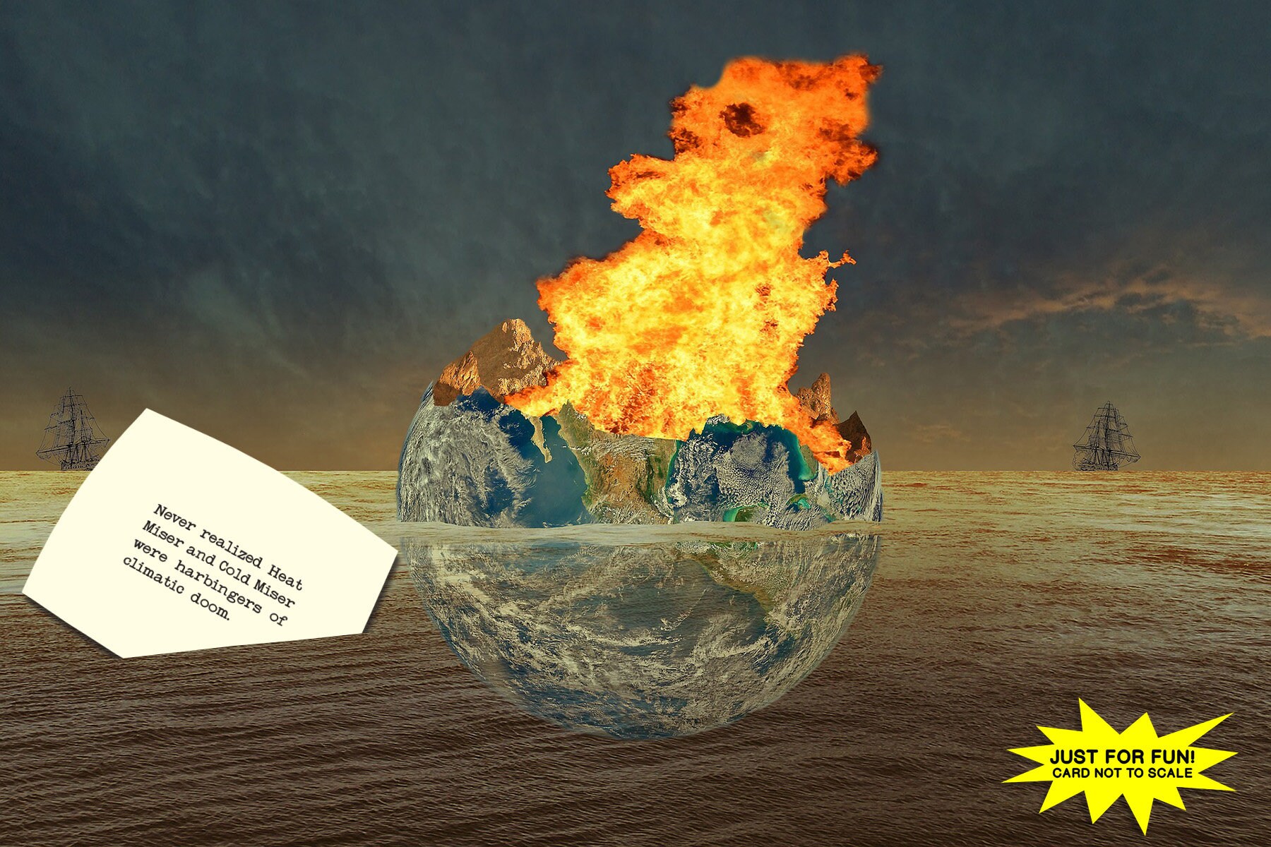 Heat Miser and Cold Miser // Funny Holiday Card, Snarky Christmas Card ...