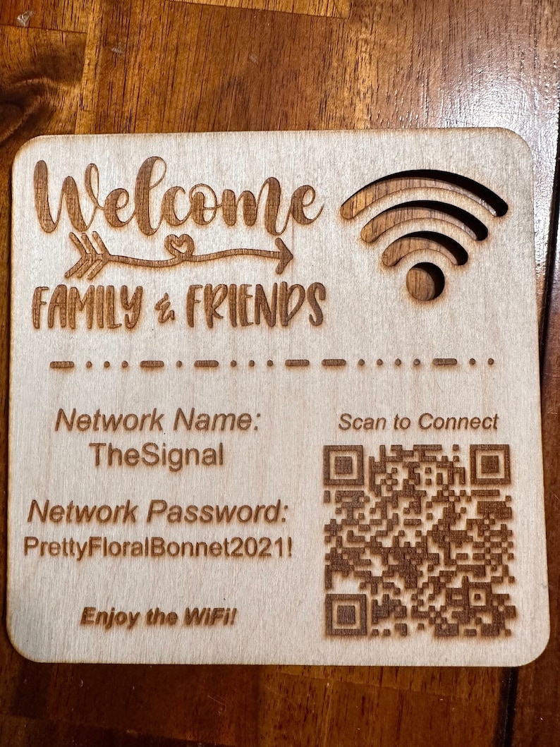 Wifi QR Code Signs - Etsy