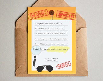 Mission Impossible Invitation - Etsy UK
