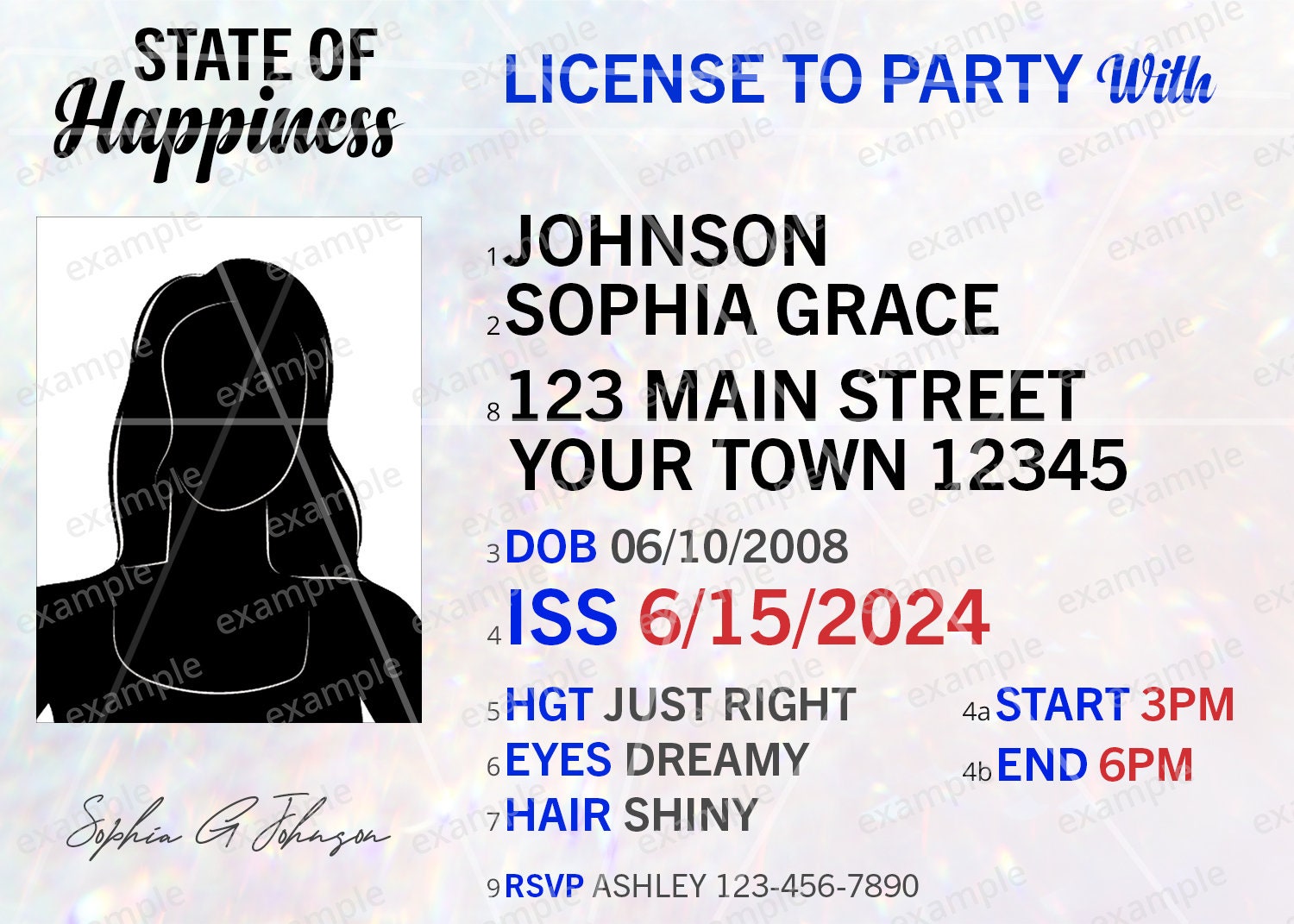 Driver's License 16th Birthday Invitation W/personalized Photo Insert ...