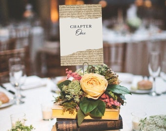 Library Card Table Numbers Book Theme Wedding - Etsy