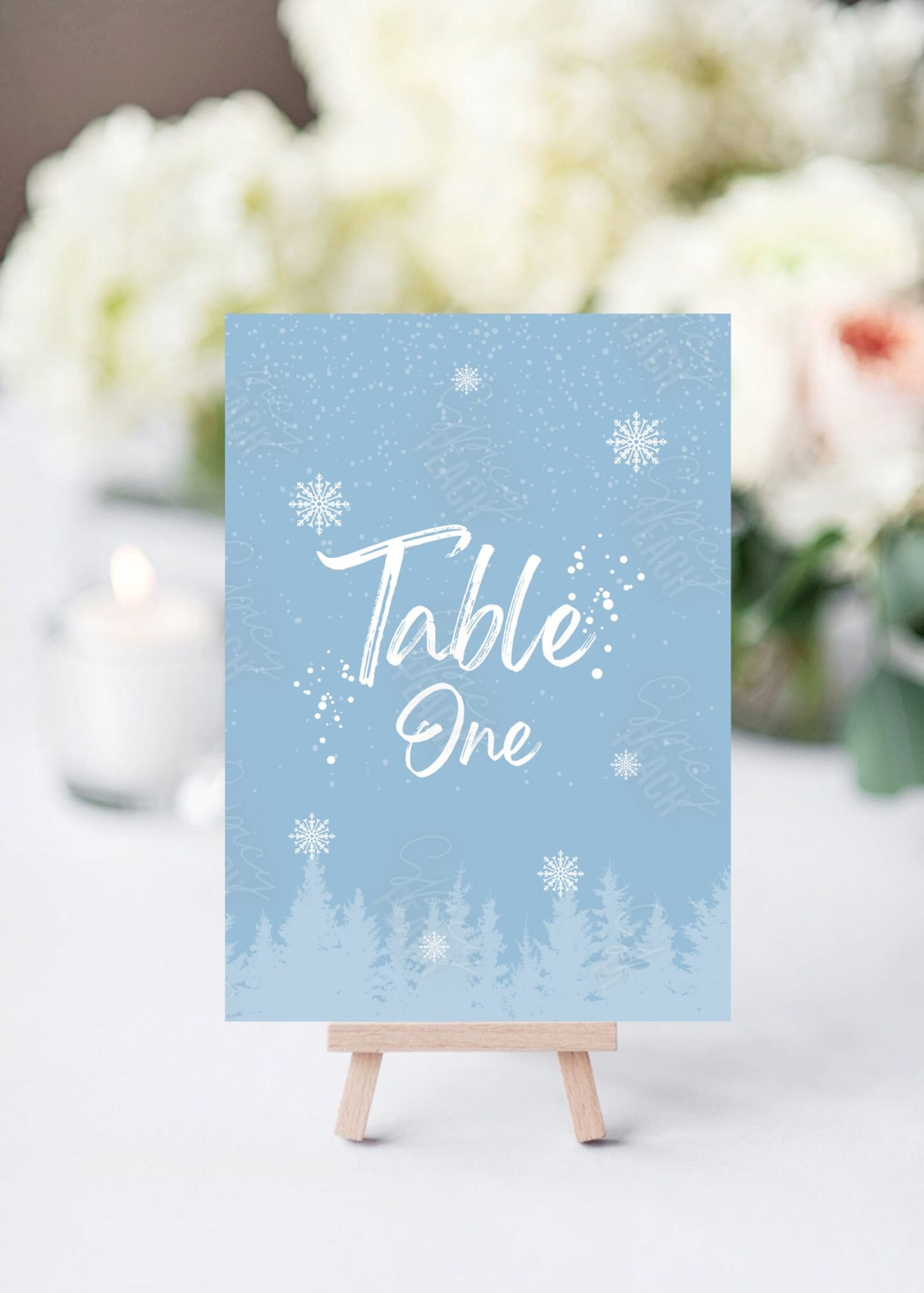 Snowflake Wedding Table Numbers, Party Table Numbers, Holiday Table ...