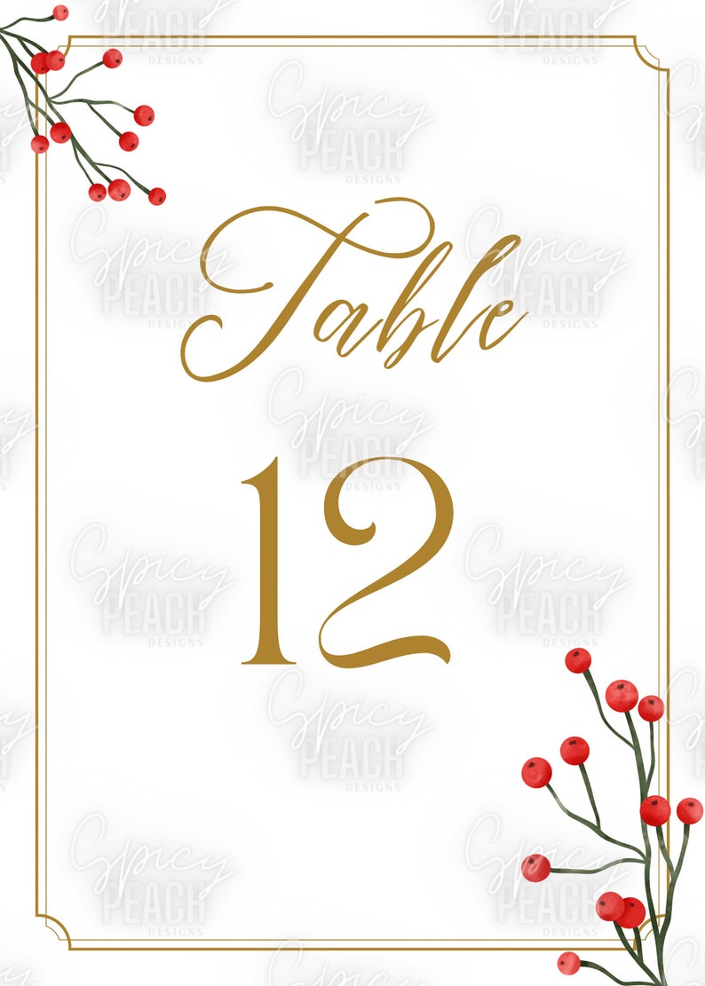 Wedding Table Numbers Party Table Numbers Holiday Table - Etsy