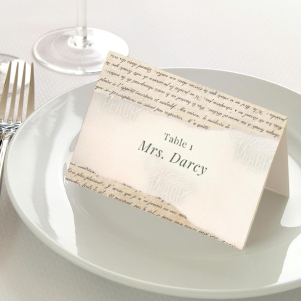 Library Card Place Cards - Etsy