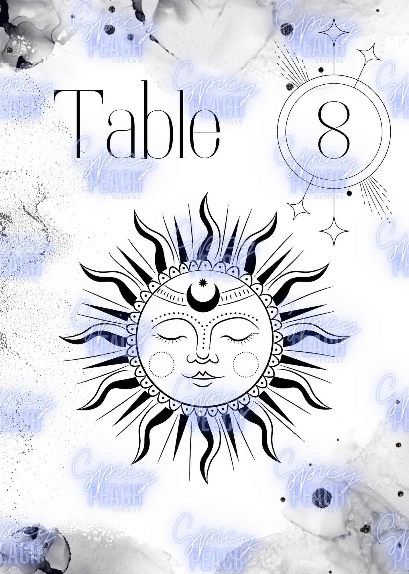 Table Numbers Magic Themed Table Numbers Halloween Table - Etsy