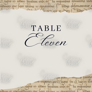 Book Themed Table Numbers 1-20: Literary Wedding Literature-inspired ...