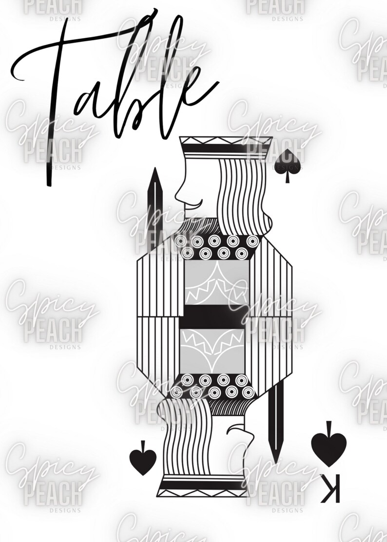 Spades Table Numbers, Casino Table Numbers, Playing Cards Table Numbers ...