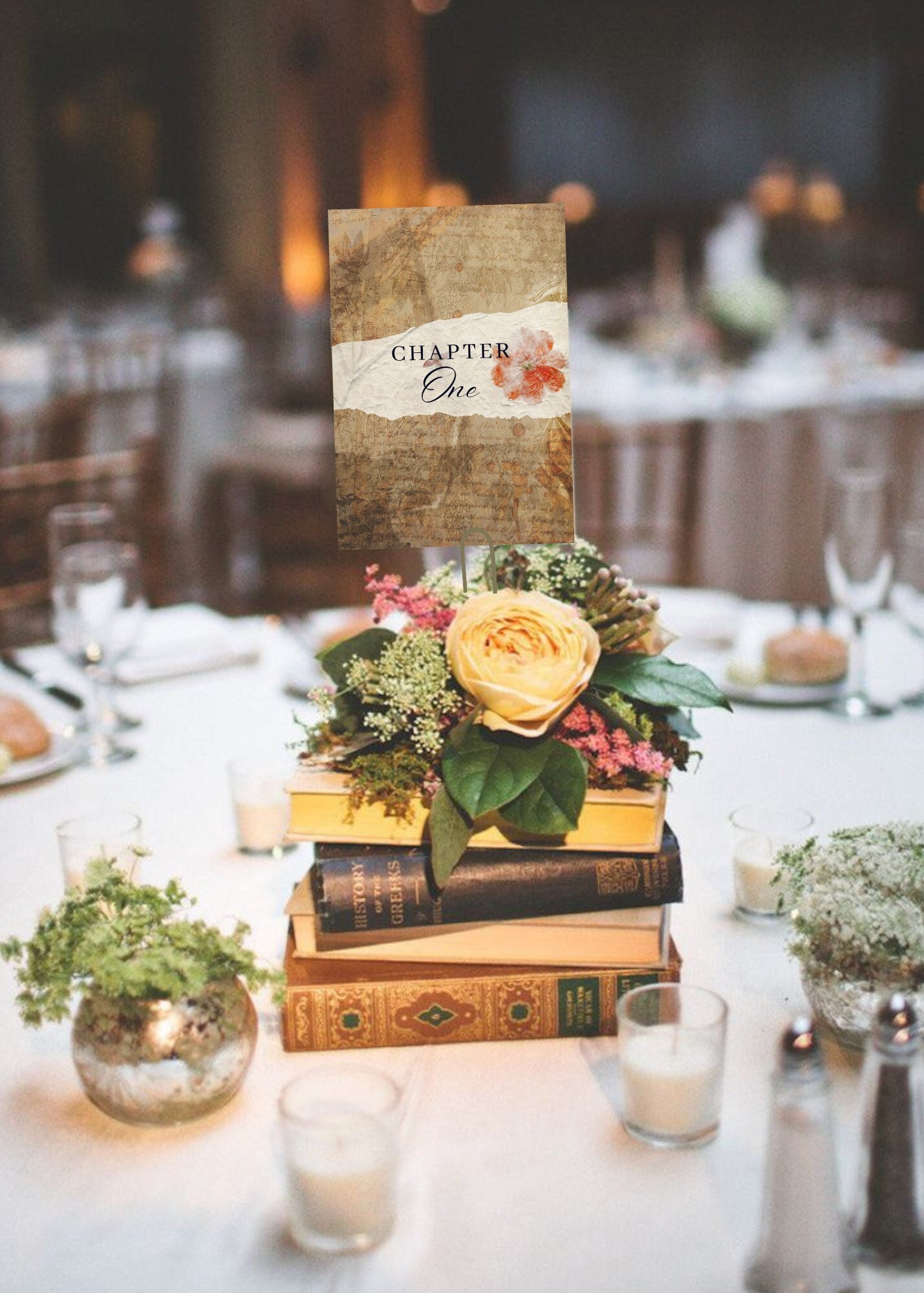 Book Themed Table Numbers, Literary Wedding, Literature Inspired ...