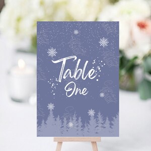 Snowflake Wedding Table Numbers, Party Table Numbers, Holiday Table ...