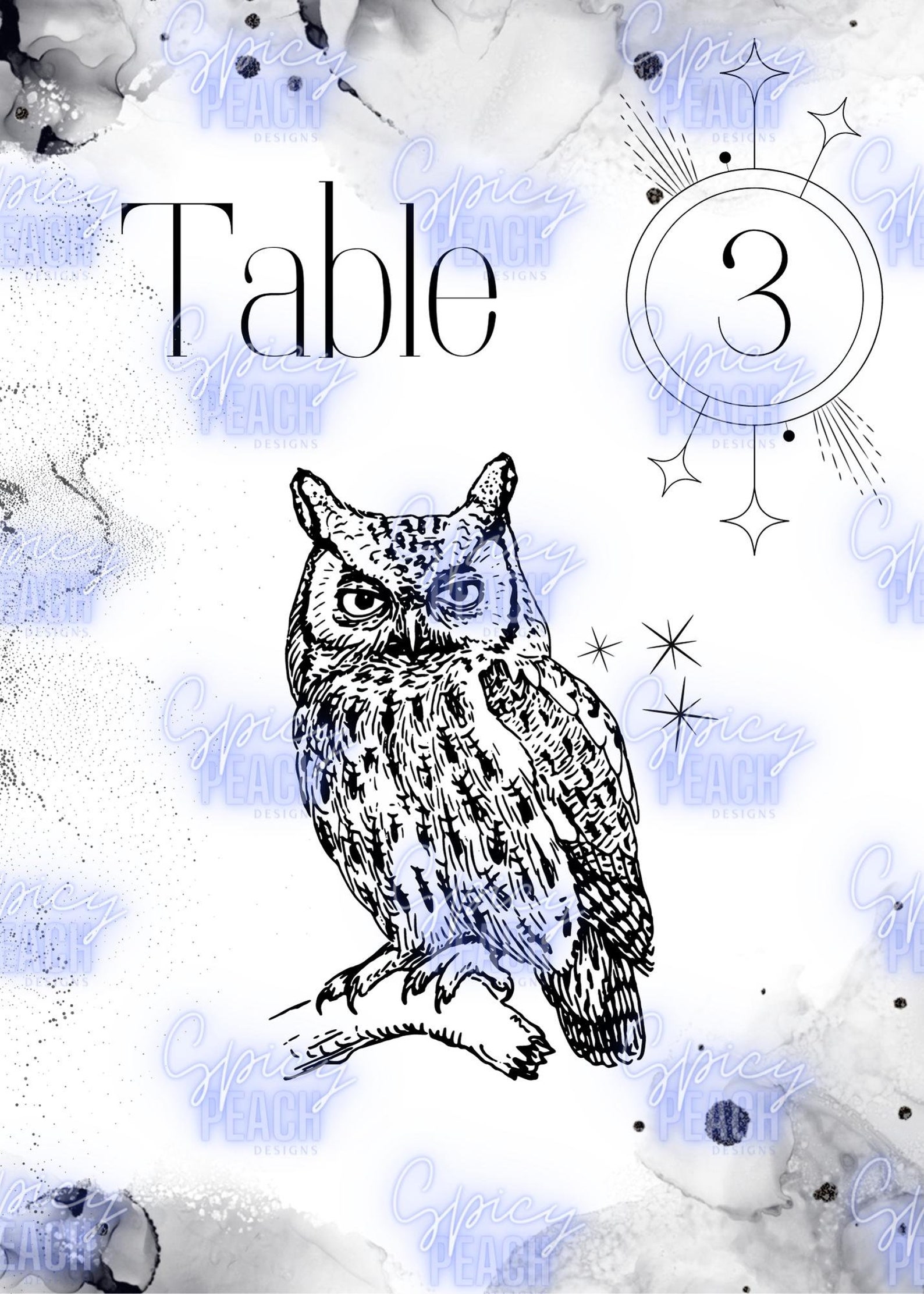 Table Numbers Magic Themed Table Numbers Halloween Table | Etsy