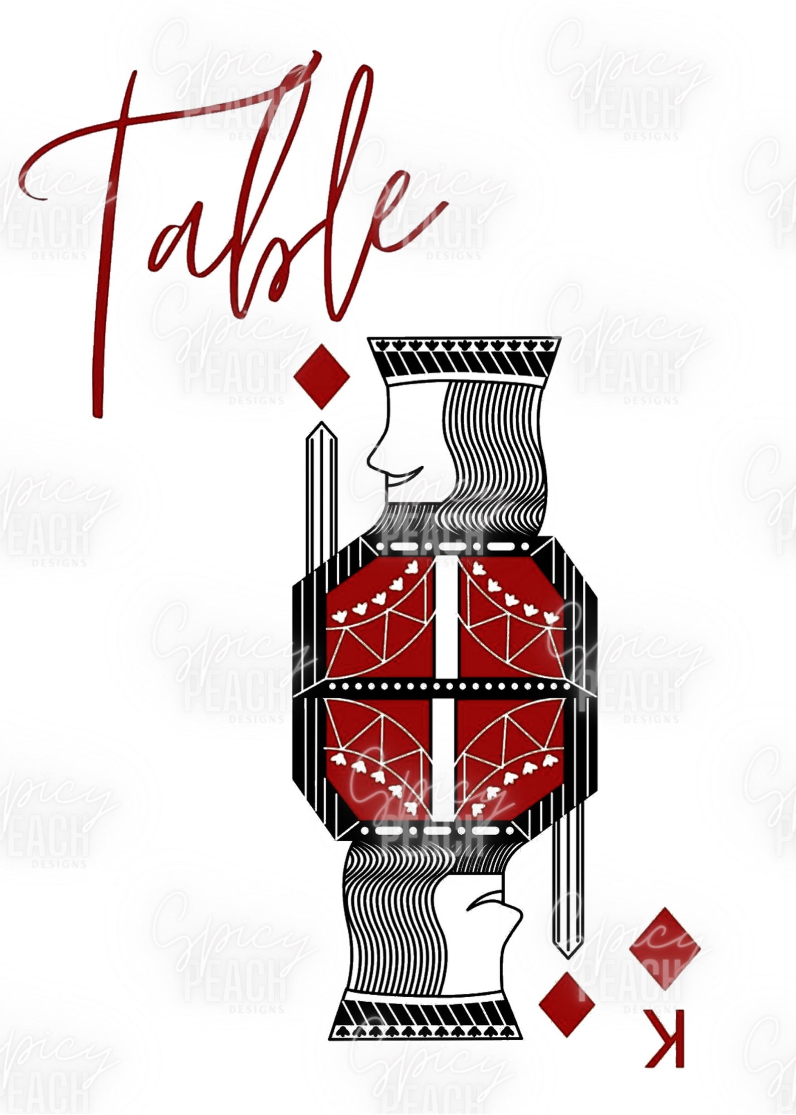 Diamonds Table Numbers, Casino Table Numbers, Playing Cards Table ...