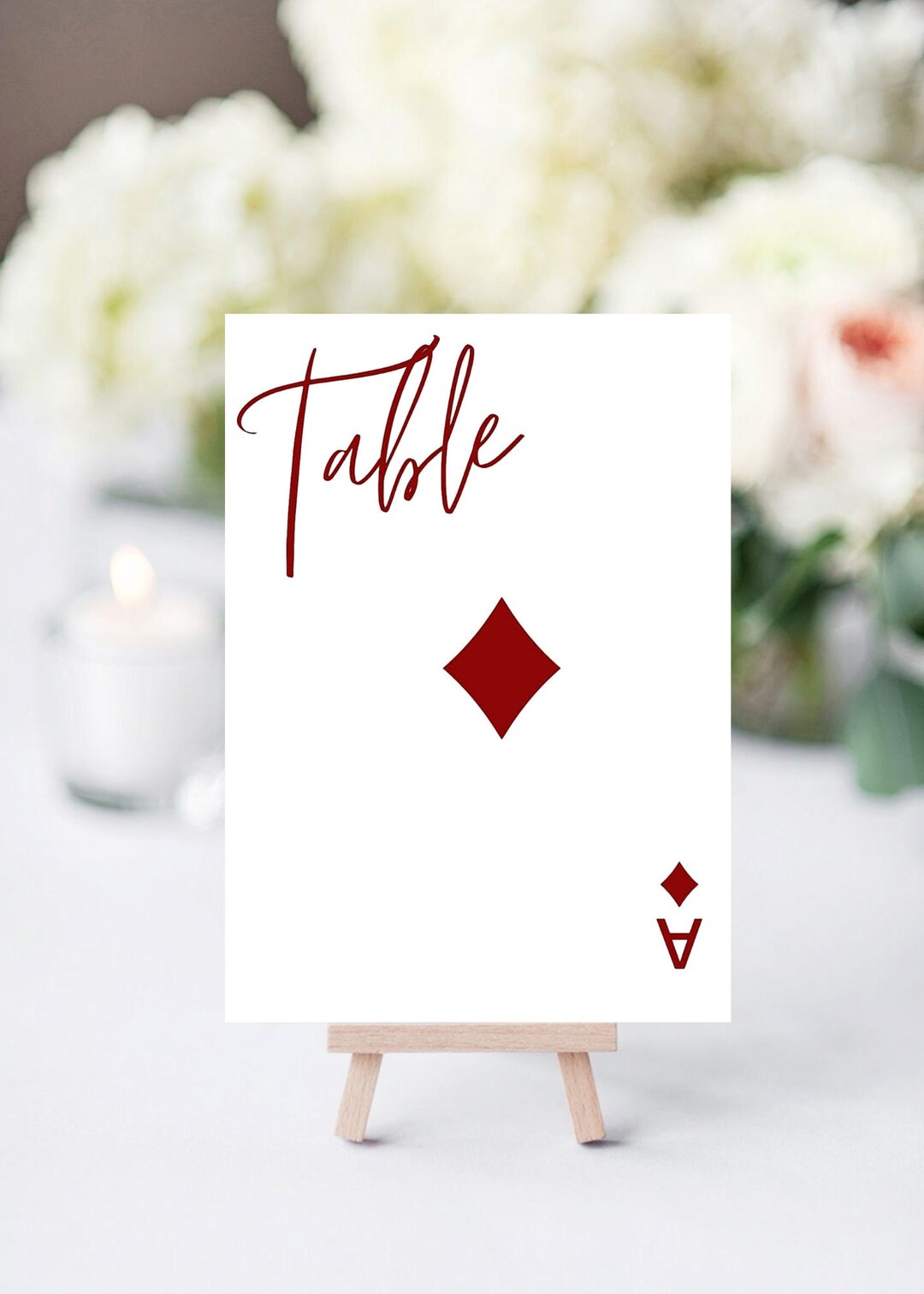 Diamond Playing Card Table Numbers: Casino Wedding Theme, Vegas Wedding ...