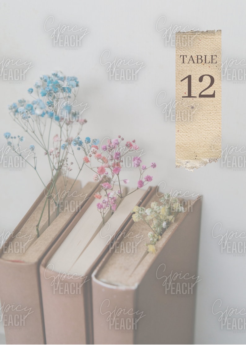 Book Themed Table Numbers, Literary Wedding, Literature Inspired ...