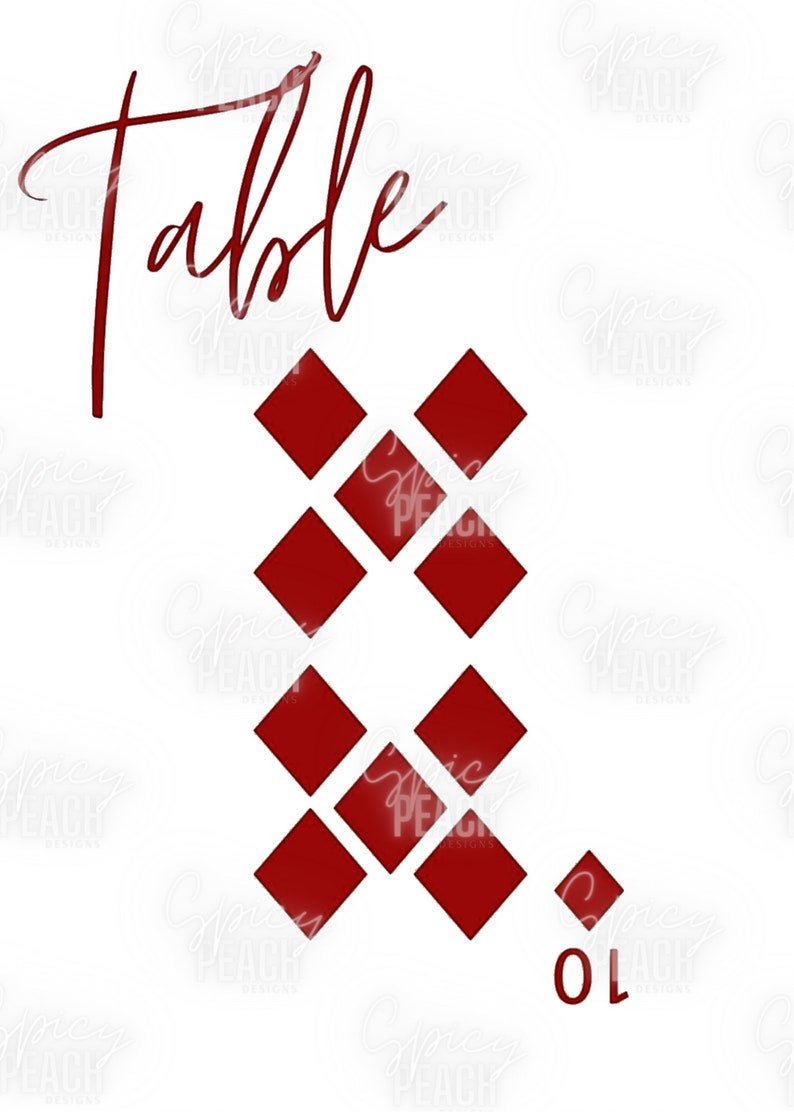 Diamonds Table Numbers, Casino Table Numbers, Playing Cards Table ...