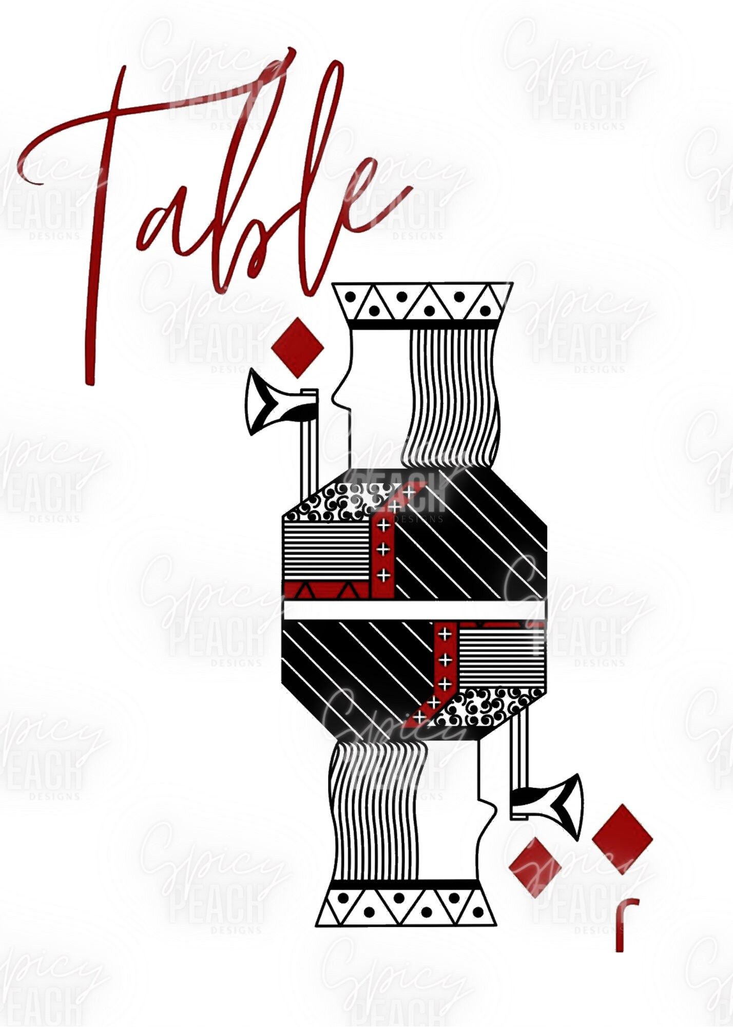 Diamonds Table Numbers, Casino Table Numbers, Playing Cards Table ...