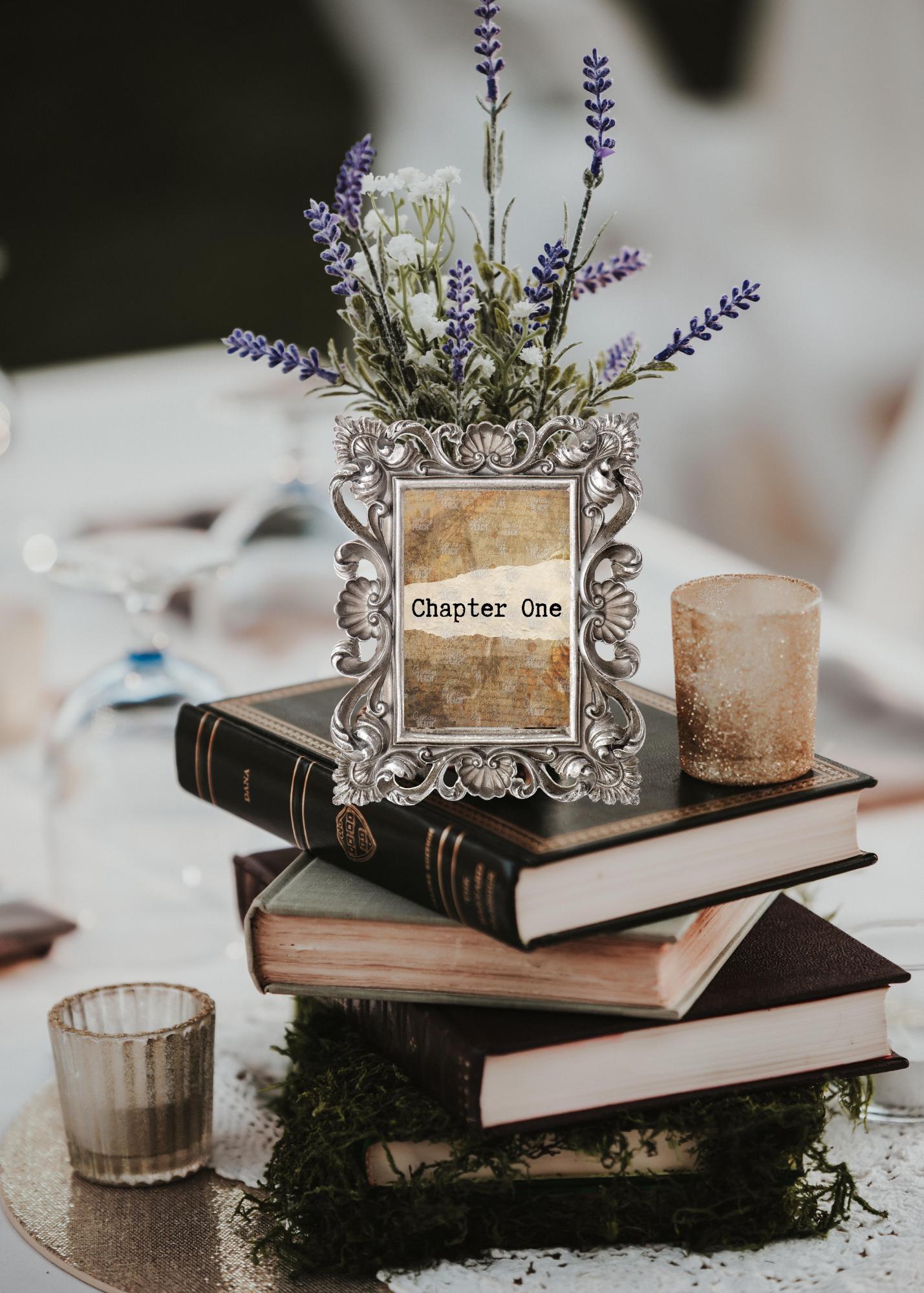 Book-themed Table Numbers, Pressed Paper, Literary Wedding, Literature ...