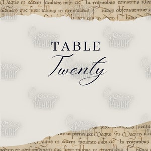 Book Themed Table Numbers 1-20: Literary Wedding Literature-inspired ...