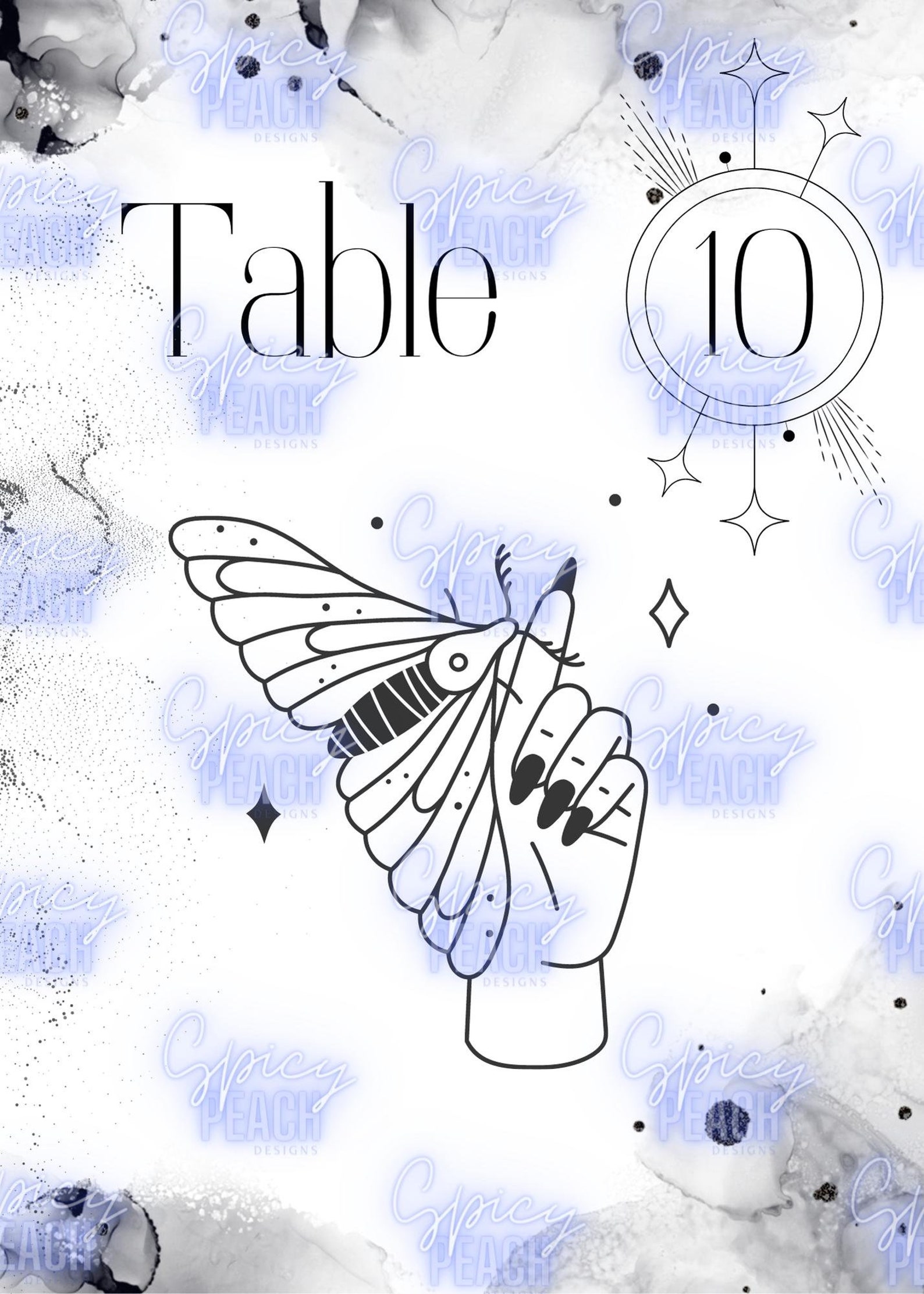 Table Numbers Magic Themed Table Numbers Halloween Table | Etsy