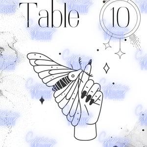 Table Numbers, Magic Themed Table Numbers, Halloween Table Numbers ...