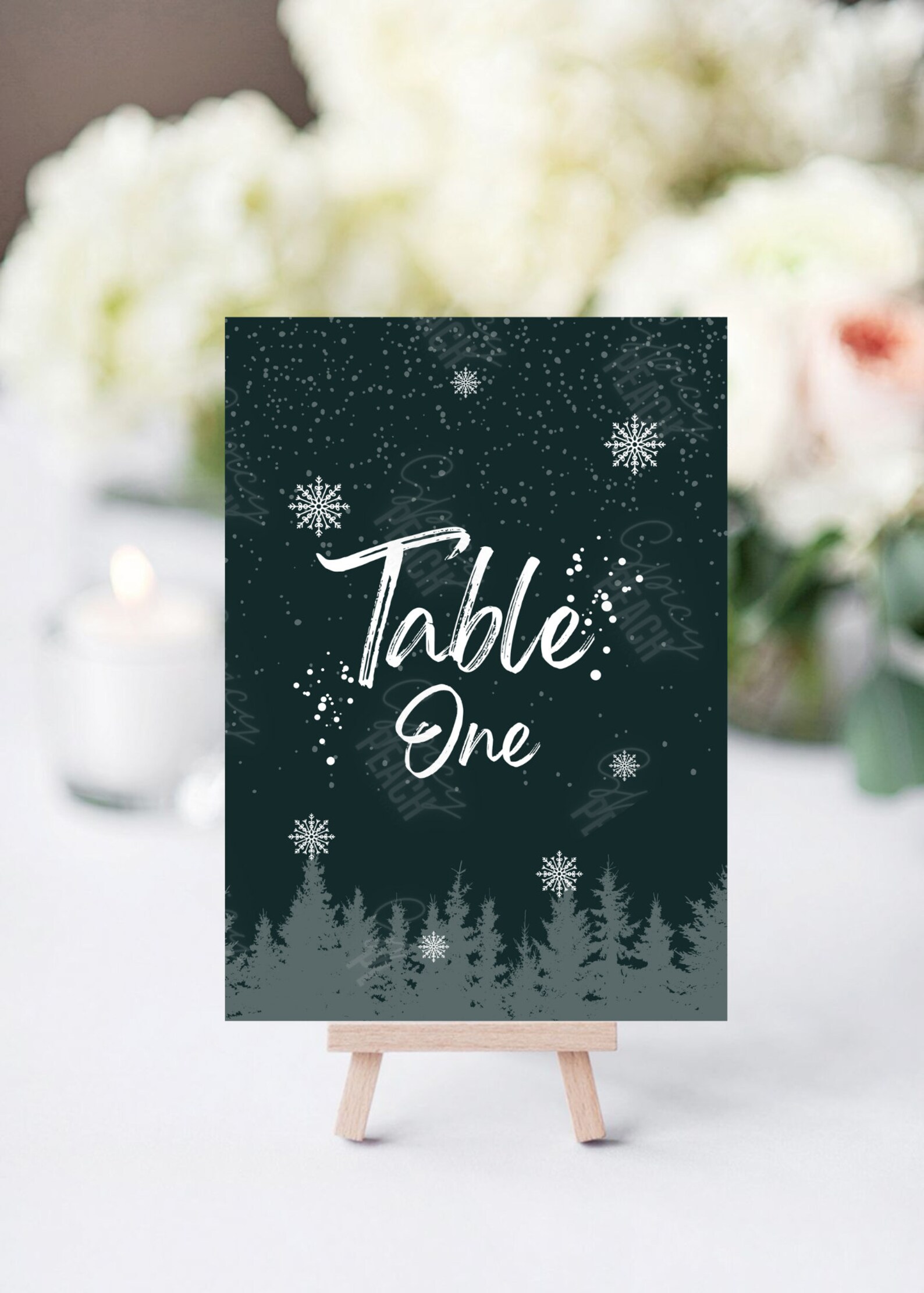 Snowflake Wedding Table Numbers, Party Table Numbers, Holiday Table ...