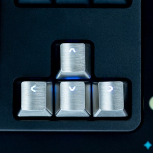 Custom Metal Keyboard Arrow Keys - Brushed Stainless Steel, Gaming ...