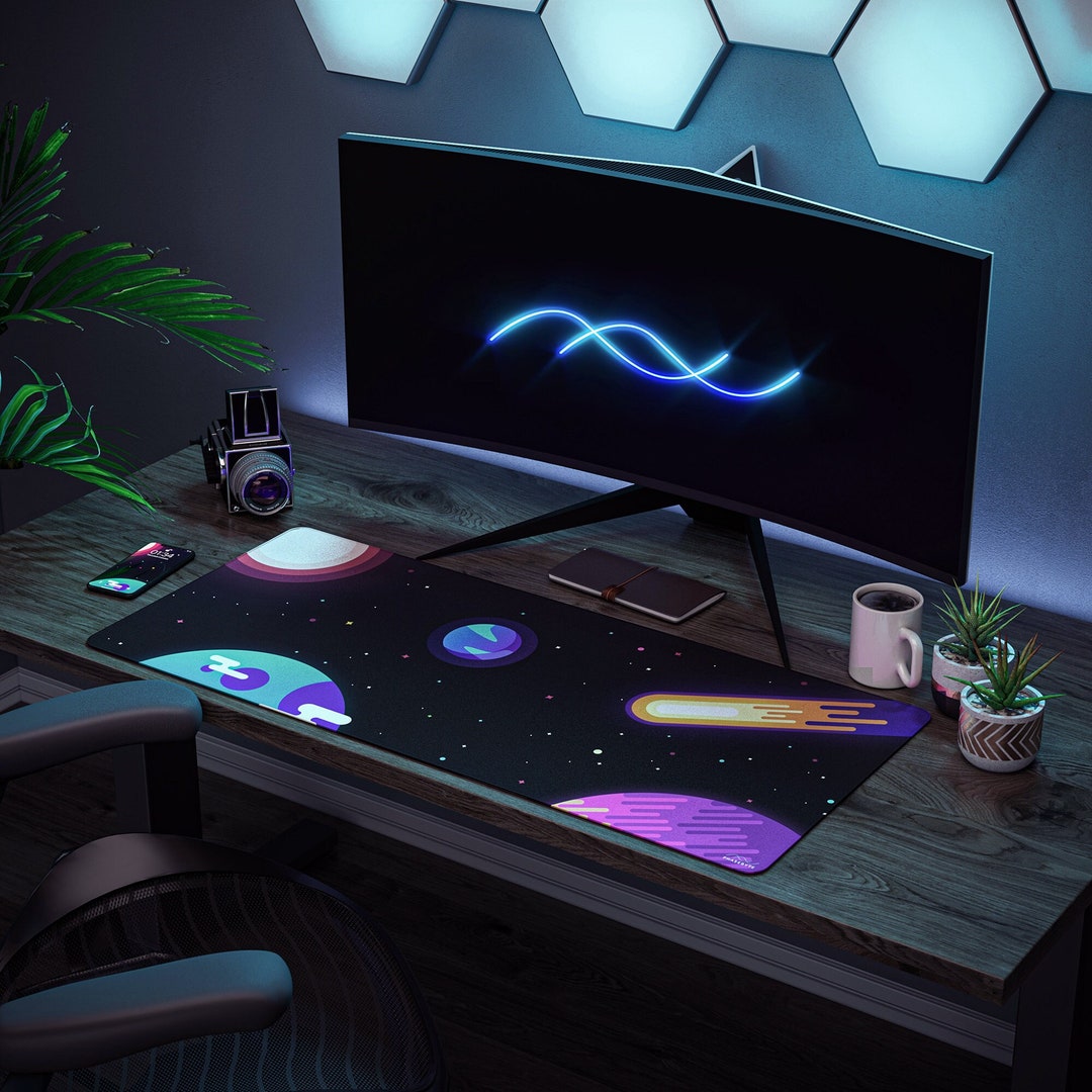 Space Mouse Pad Interstellar Orbit Double Stitched Edges, Extra Comfy ...