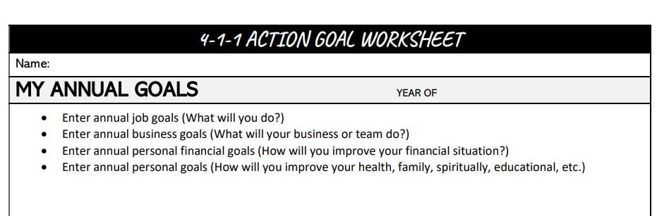 Editable | Productivity Coaching Goal Setting 4-1-1 | Real Estate Agent ...