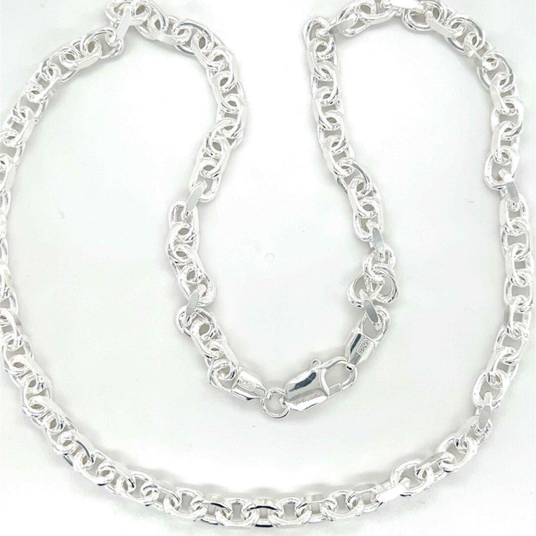 Men's Silver 20 Inch Thick Cable Chain - Etsy