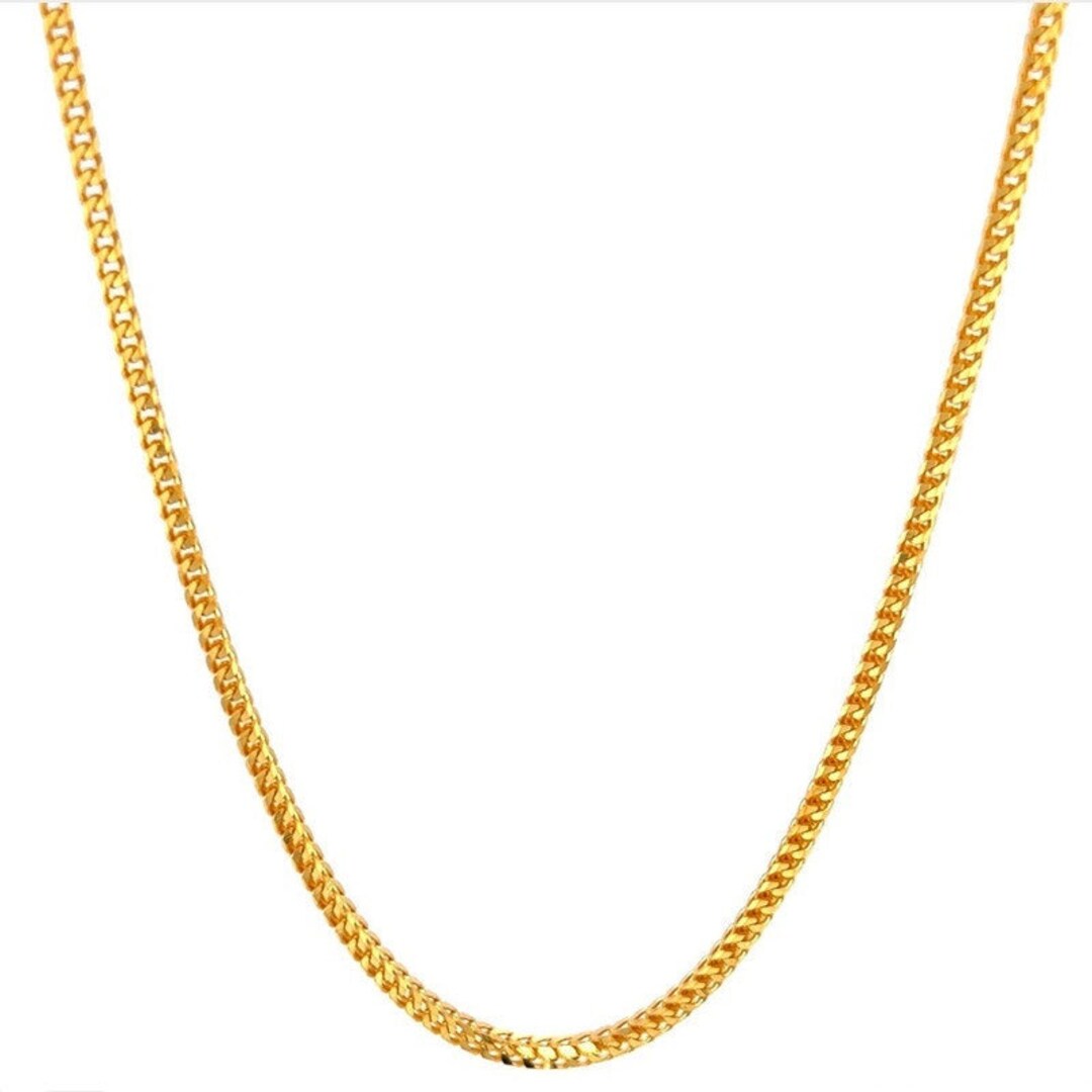 Men's 22K Gold 28 Inch 2mm Classic Foxtail Chain - Etsy