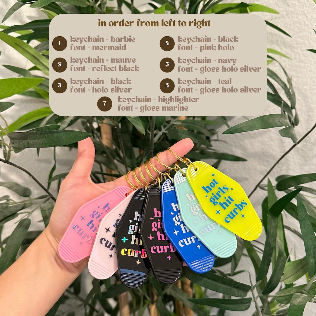 Hot Girls Hit Curbs Keychain Customize Keychain Girly Keychain Friend ...