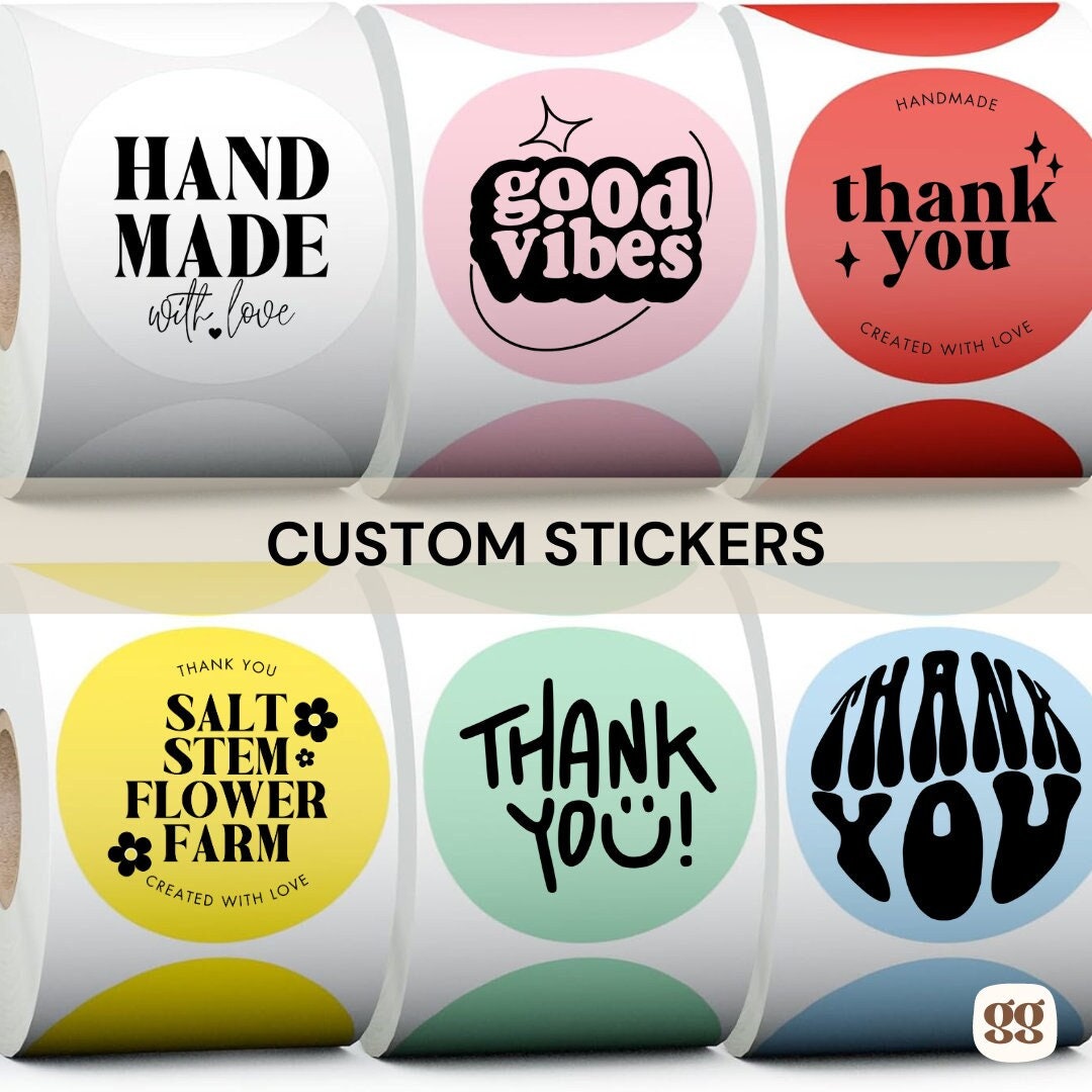 Custom 2" Thermal Stickers | Custom Packing Stickers | Small Business ...