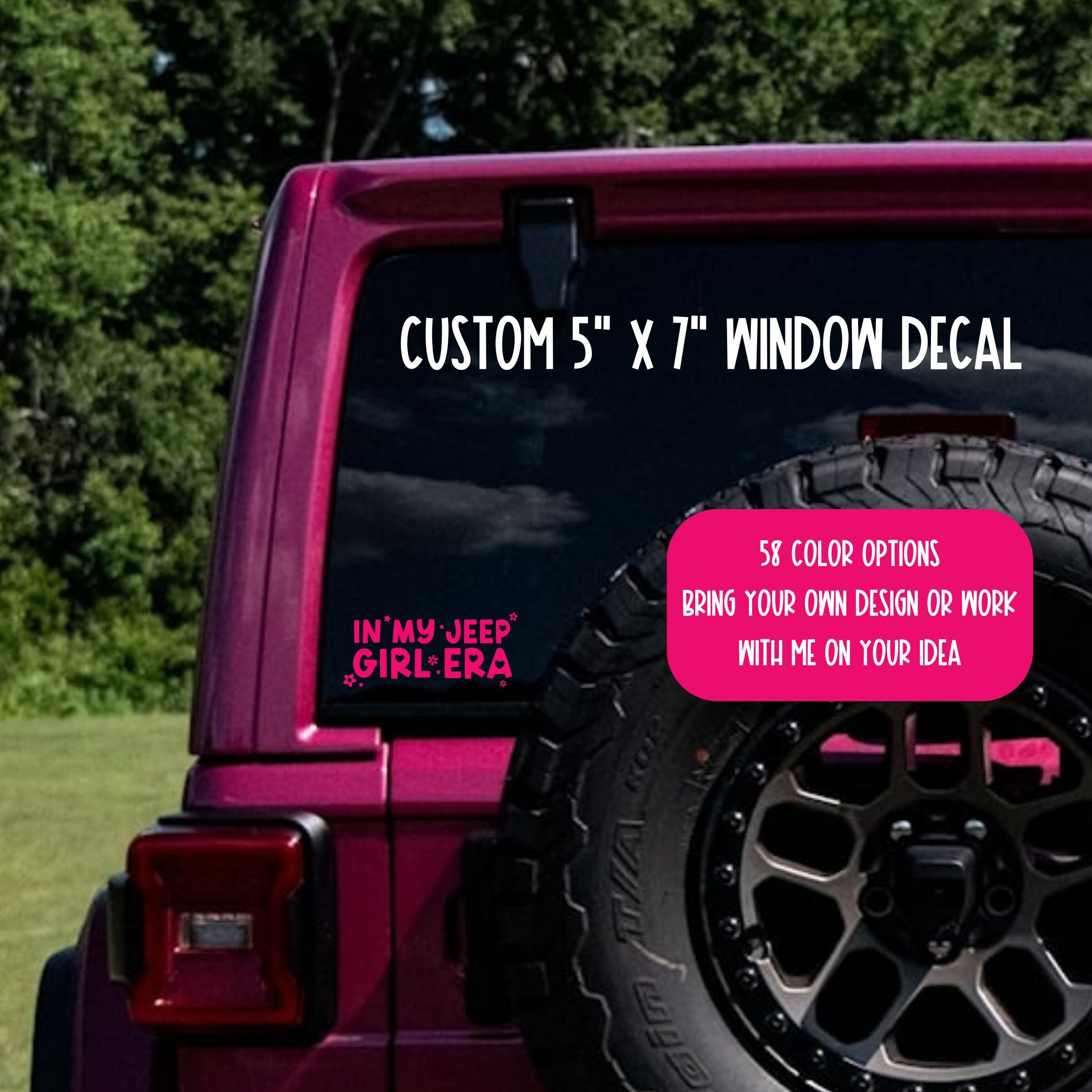 Custom Window Decal 5 X 7 Custom Window Sticker - Etsy