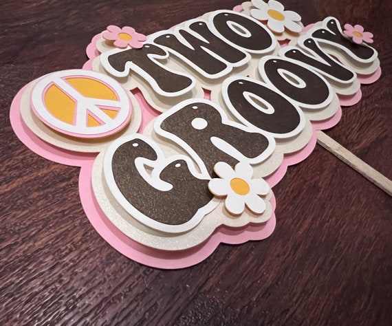 Two Groovy Cake Topper - Etsy