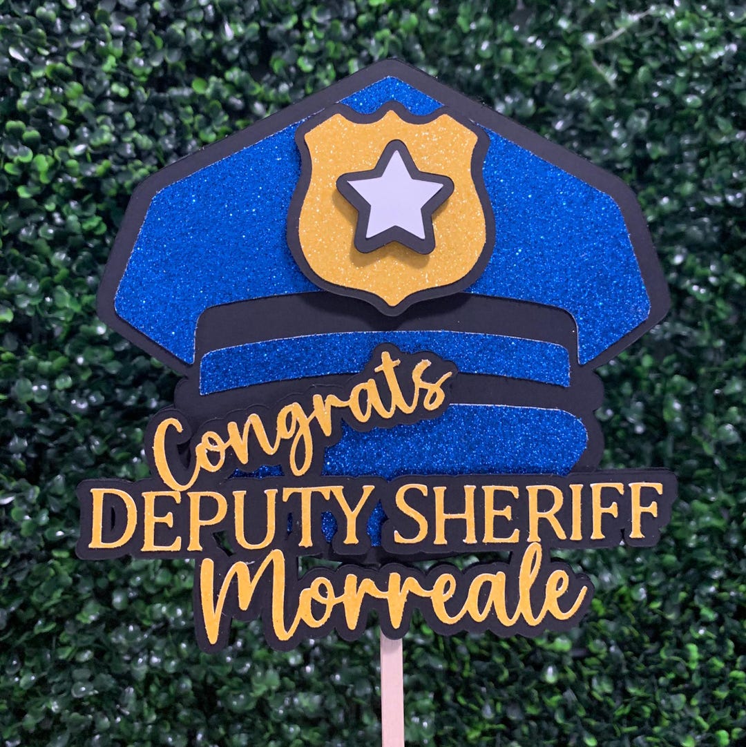 Police Graduation Cake Topper - Etsy