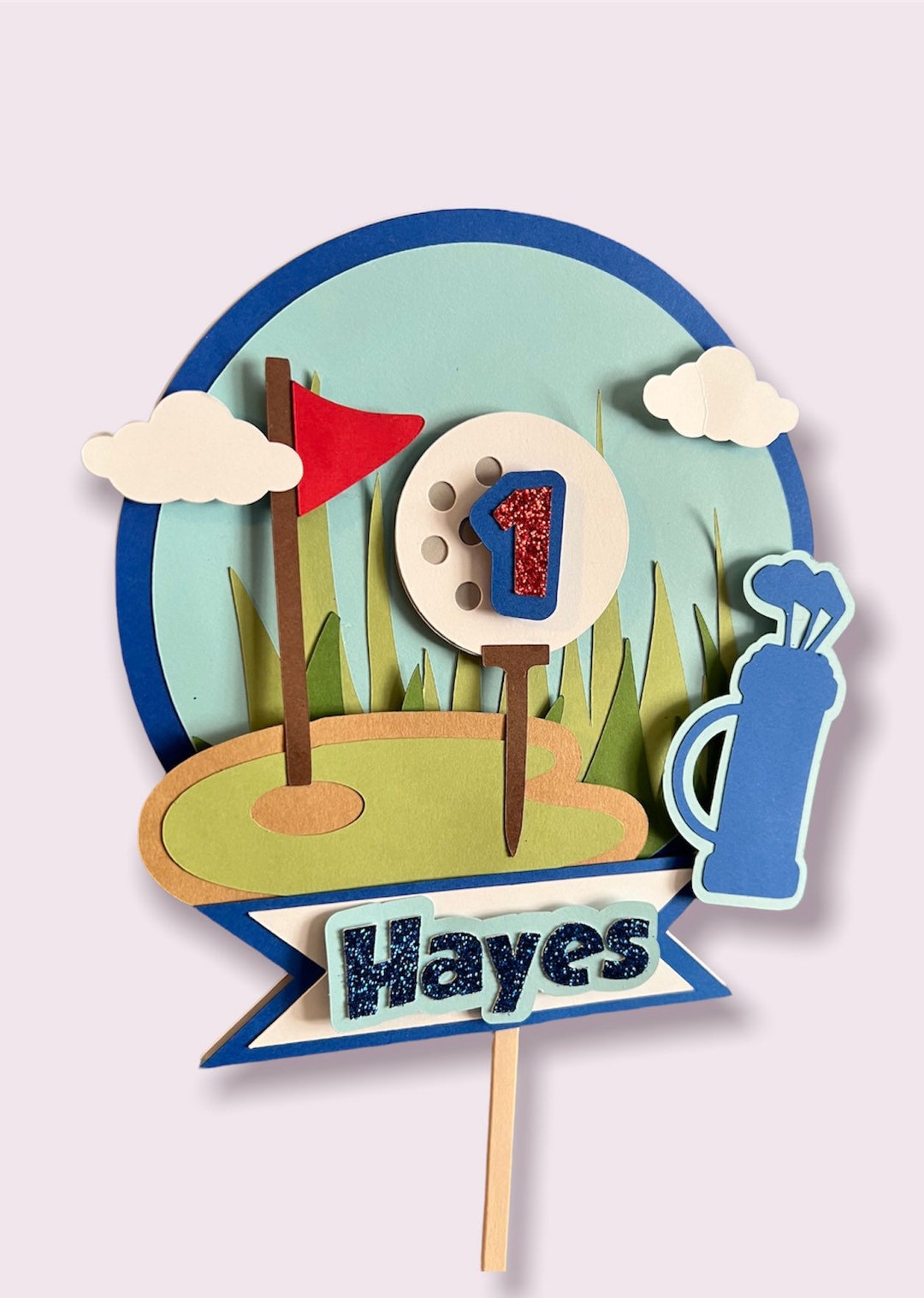 Golf Party Cake Topper - Etsy